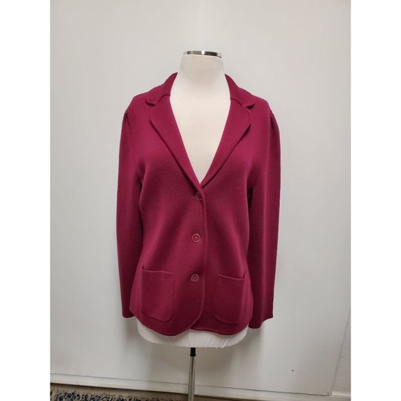 Talbots | Jackets & Coats | Talbots Pure Merino Wool Blazer Sweater ...